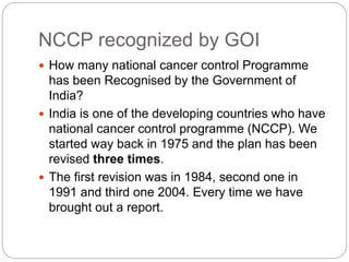 National cancer control programme | PPTX