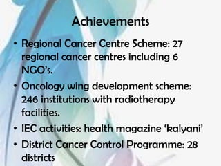 National cancercontrol programme power point presentation | PPTX