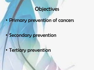 National cancercontrol programme power point presentation | PPTX
