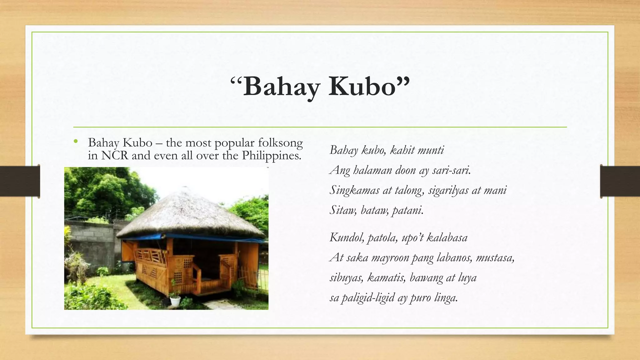 National Capital Region Philippines Literature | PPTX