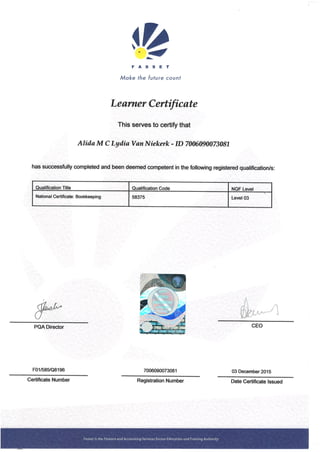 National certificate snr bookkeeping | PDF | Business Accounting ...