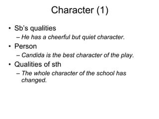 National Characteristics | PPT