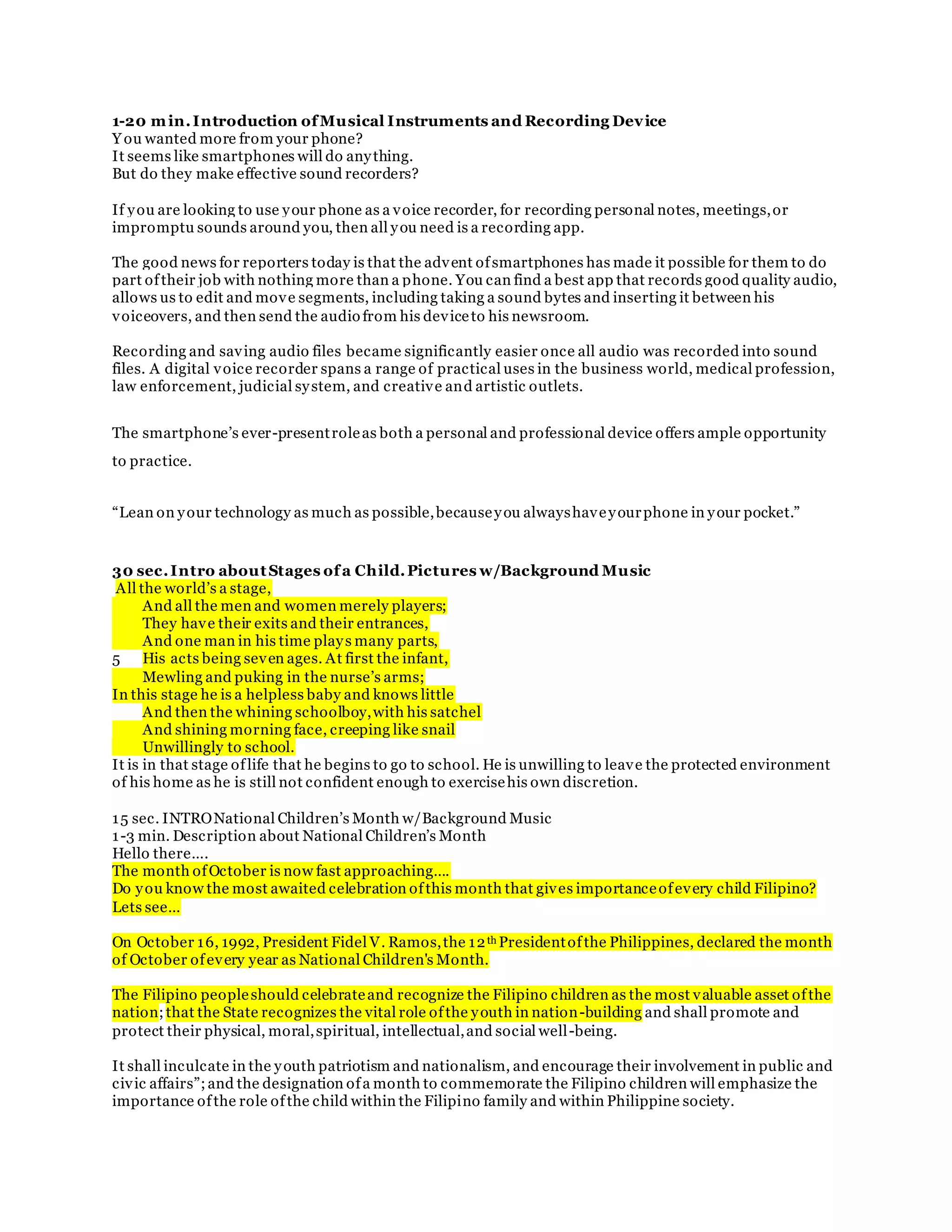 National children's month | DOCX