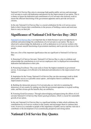 National Civil Service Day 2023 History, Quotes, Significance.docx