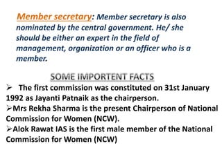 National commission for women ppt by Aman Arora | PPTX