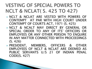 NATIONAL COMPANY LAW TRIBUNAL (NCLT) - Copy (1).pptx