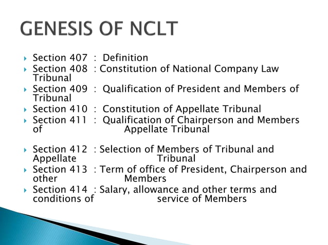 NATIONAL COMPANY LAW TRIBUNAL (NCLT) - Copy (1).pptx