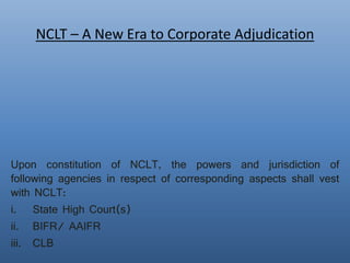 National Company Law Tribunal | PPTX