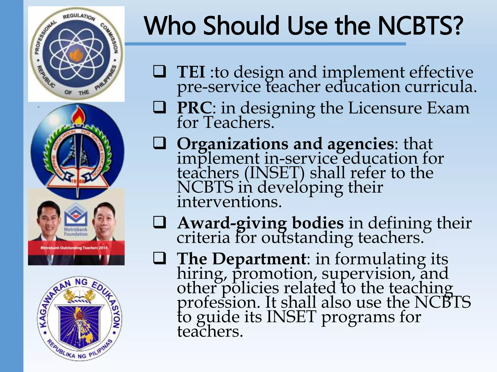 National competency based teacher standards (ncbts) | PPTX