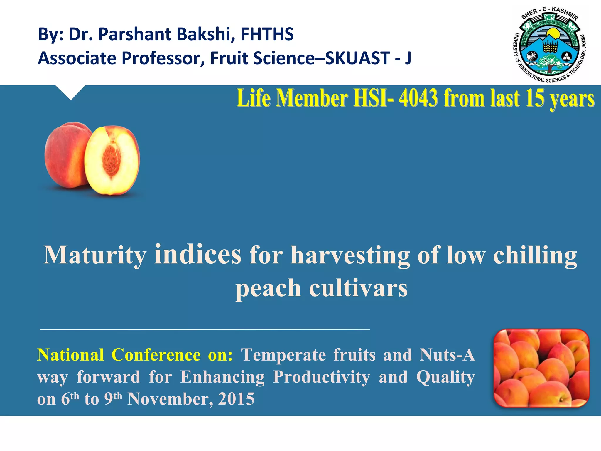 Maturity indices of Peach | PPT
