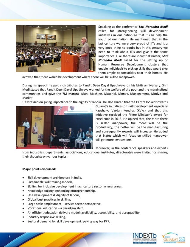 Vibrant Gujarat - National Conference on Skill Development | PDF