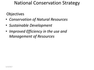 National conservation strategy | PPTX