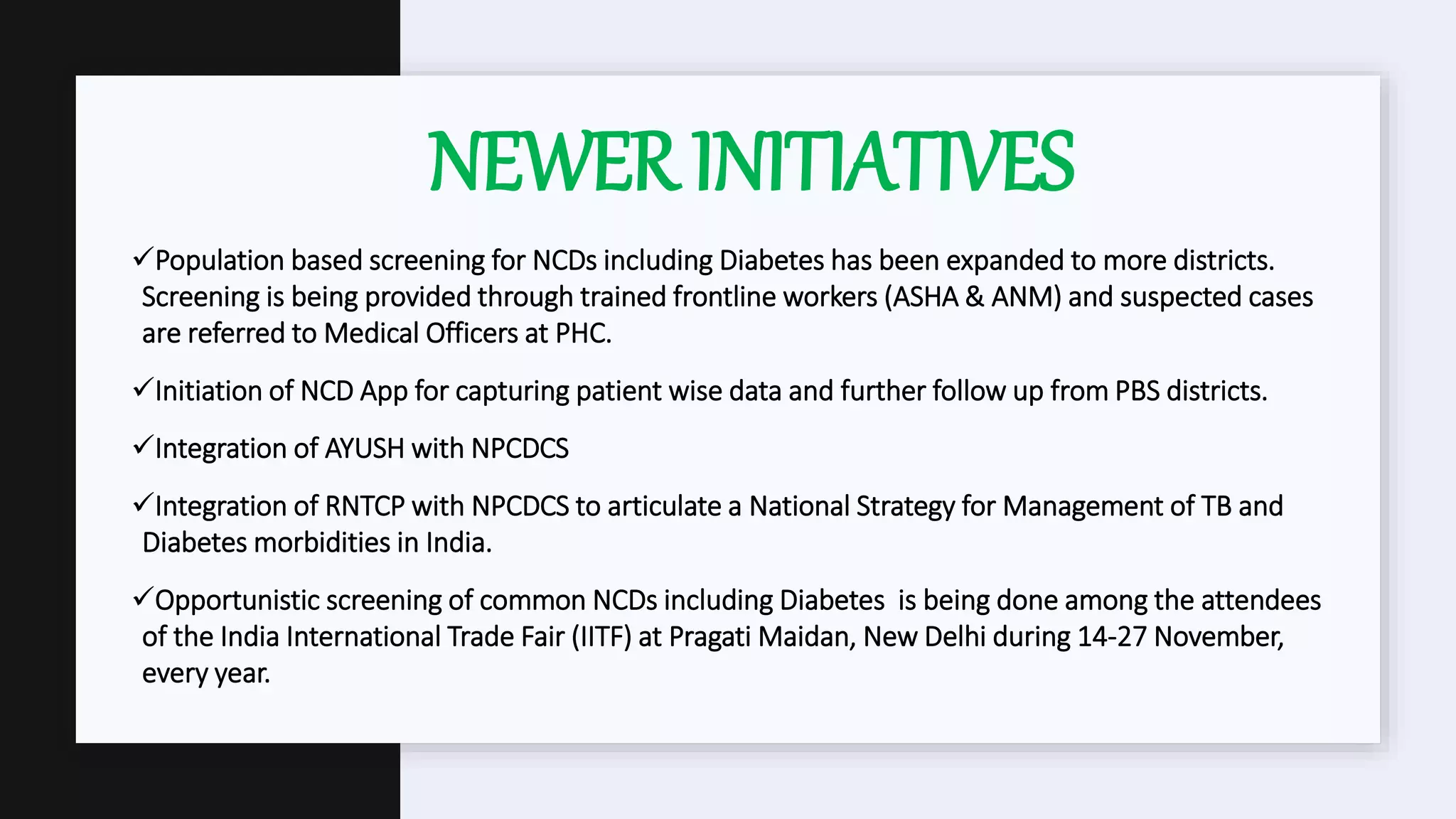 National control programme for diabetes | PPTX