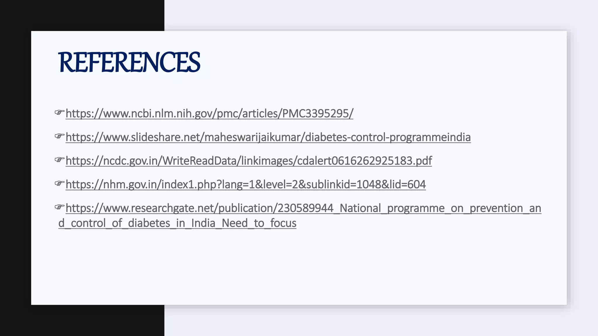 National control programme for diabetes | PPTX