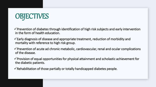 National control programme for diabetes | PPTX | Endocrine and ...