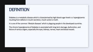 National control programme for diabetes | PPTX