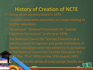 National council for teacher education | PPT