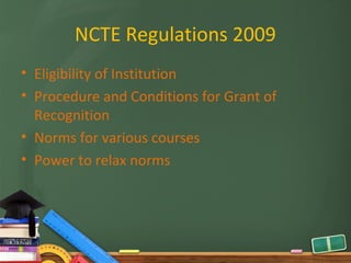 National council for teacher education | PPT