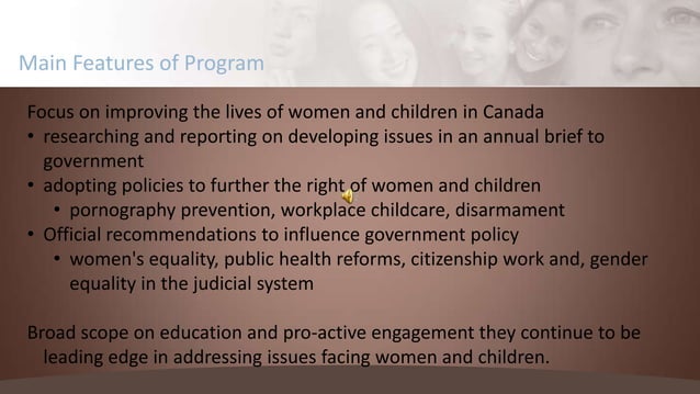 National council of women of canada (ncwc | PPT