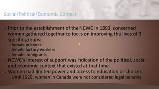 National council of women of canada (ncwc | PPT