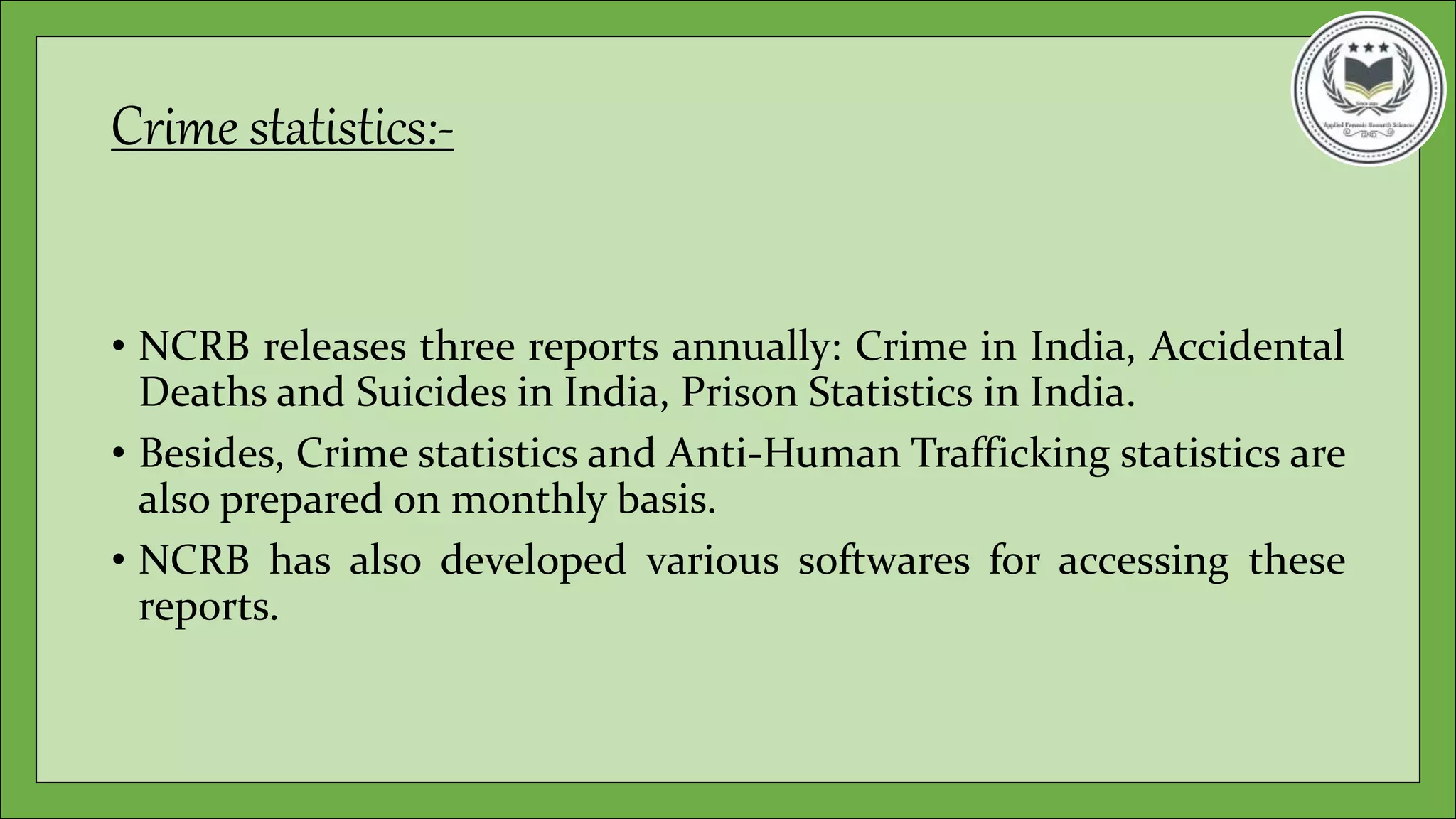 National Crime Record Bureau | PPTX