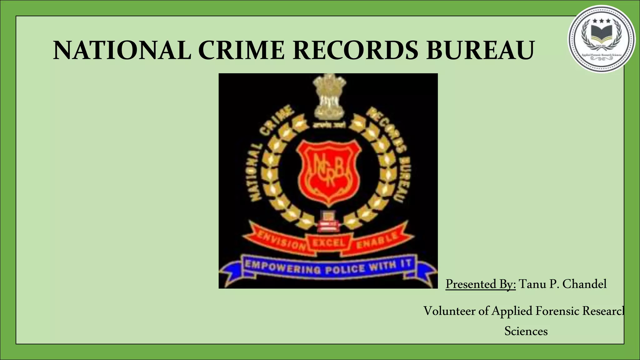 National Crime Record Bureau | PPTX