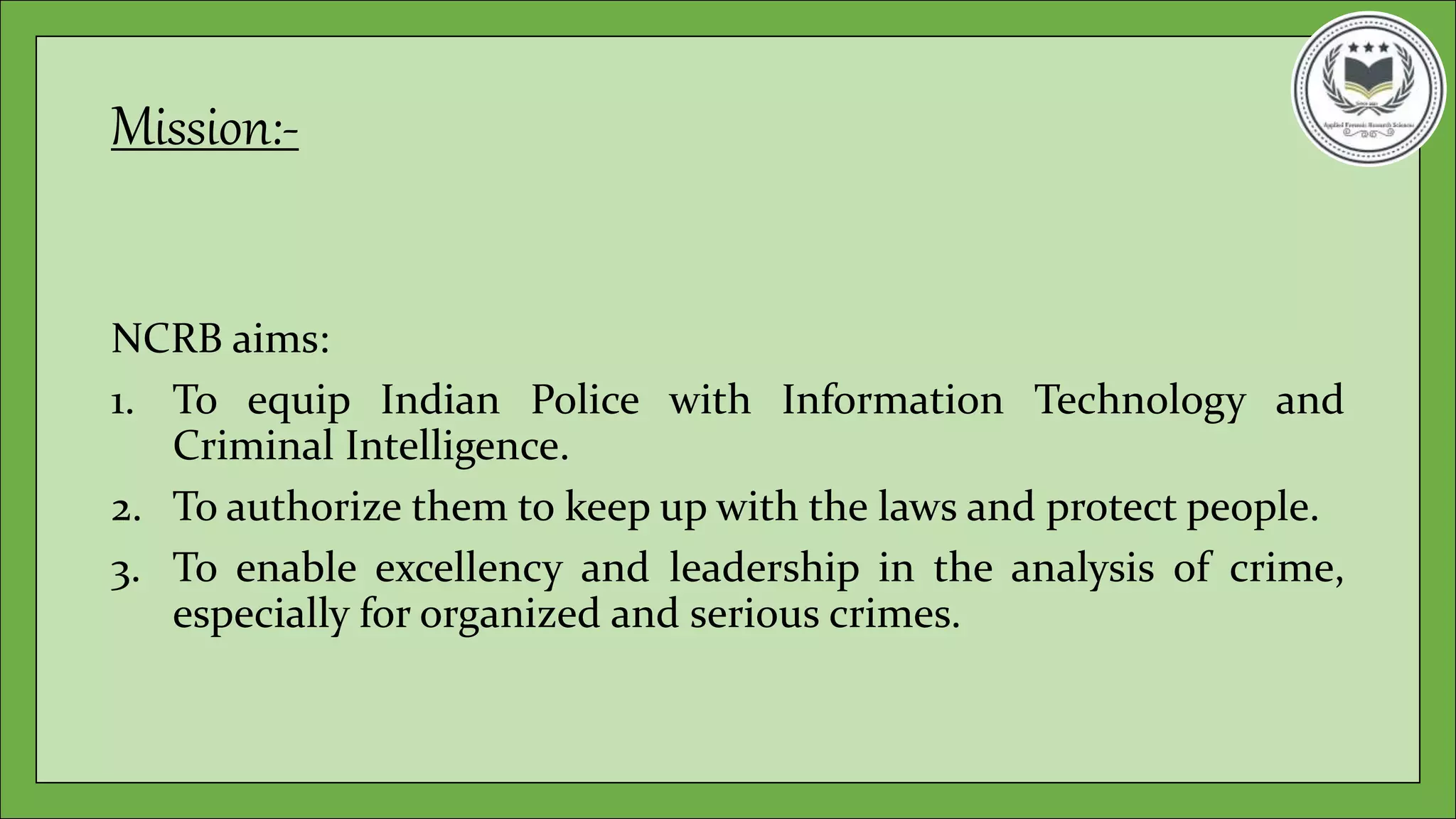 National Crime Record Bureau | PPTX