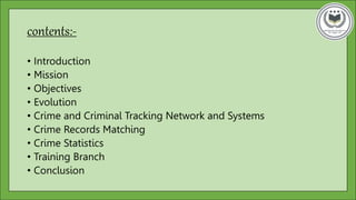 National Crime Record Bureau | PPTX