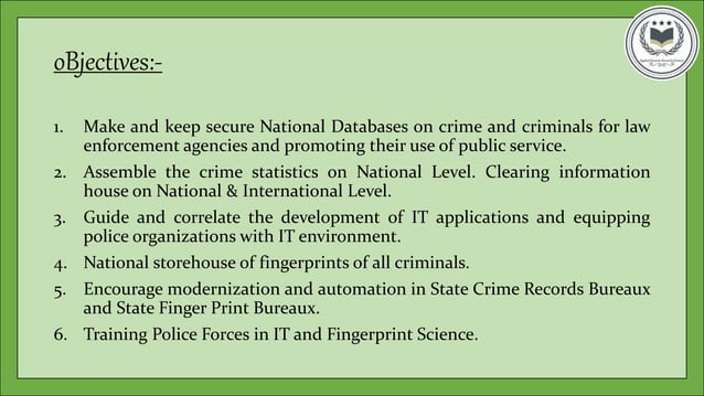 National Crime Record Bureau | PPTX | Databases | Computer Software and ...