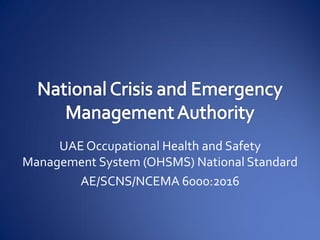 National crisis and Emergency Management Authority | PDF