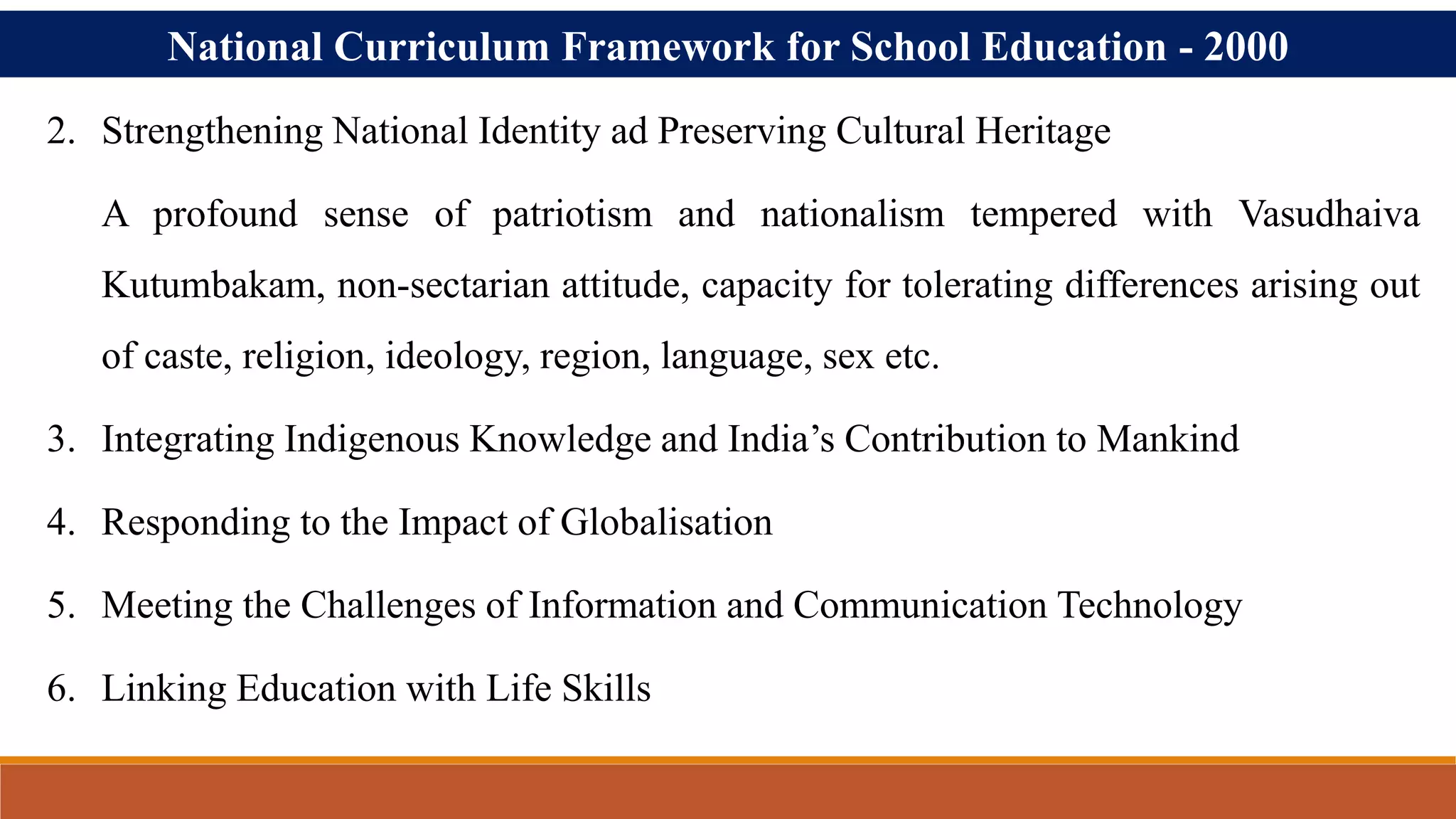 National Curriculum Frameworks - 2005 | PPTX