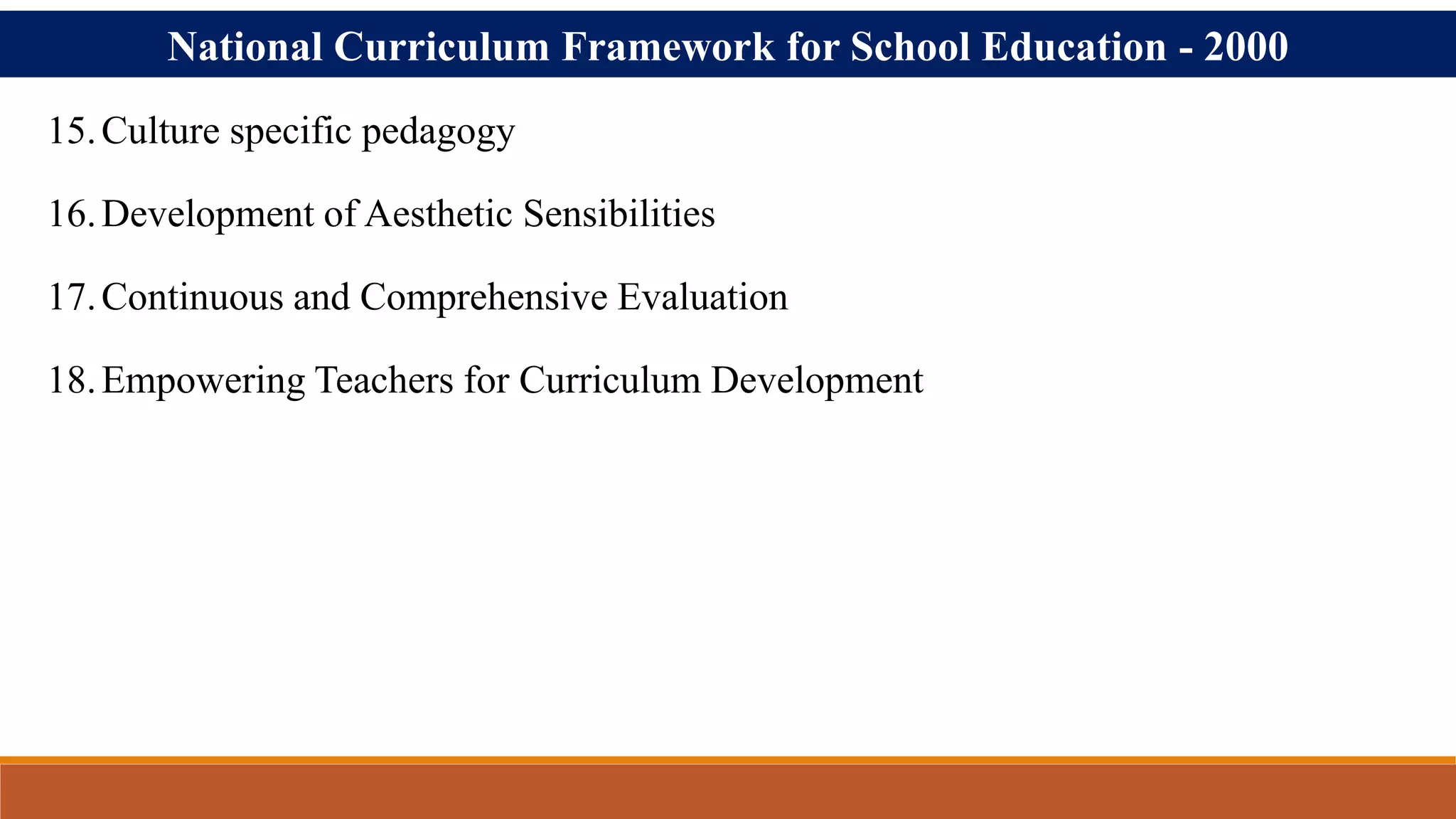 National Curriculum Frameworks - 2005 | PPTX