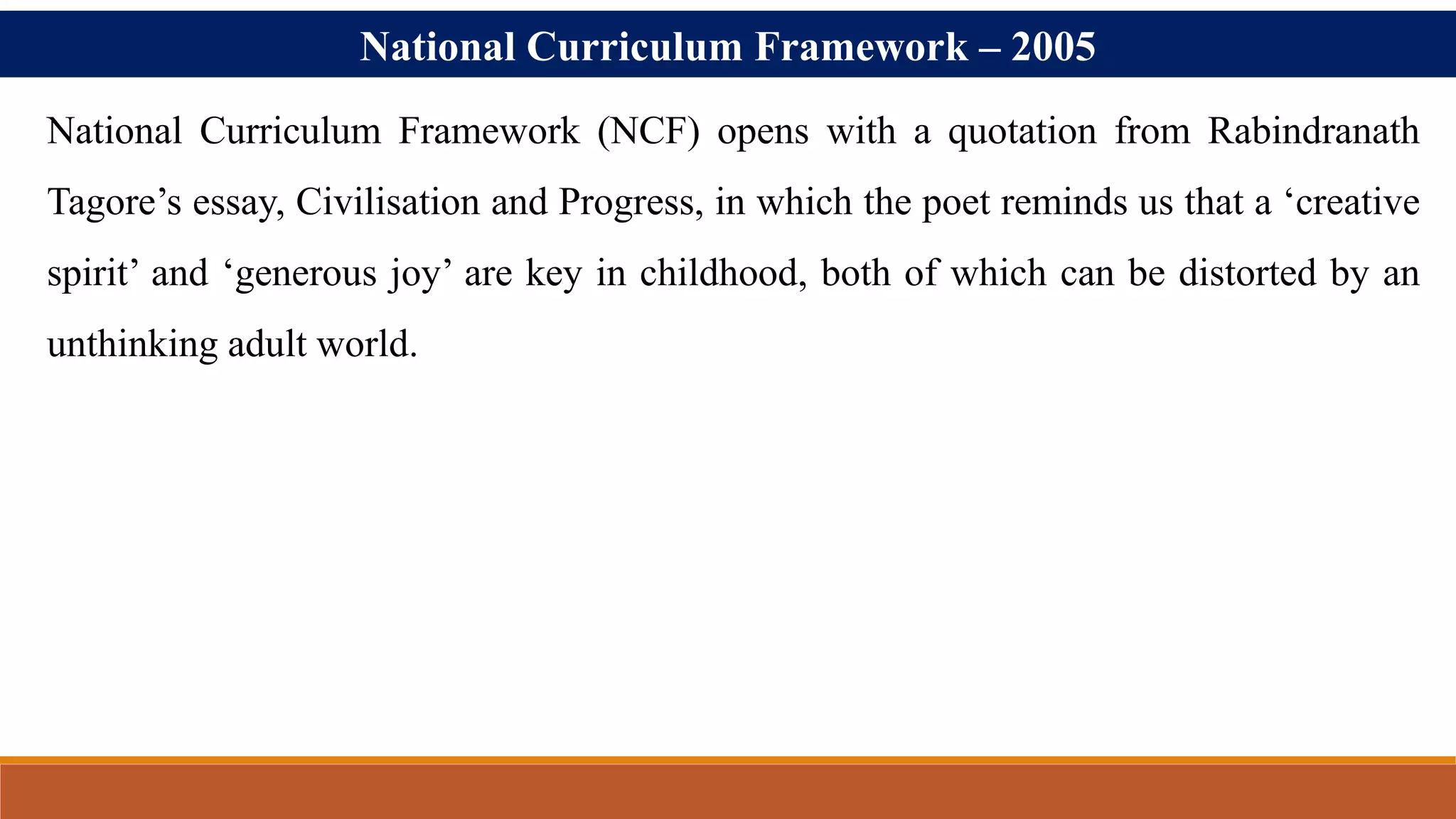National Curriculum Frameworks - 2005 | PPTX