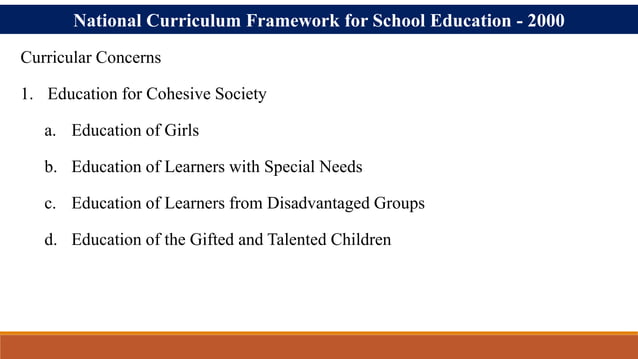National Curriculum Frameworks - 2005 | PPTX