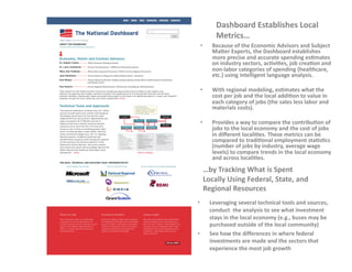 National Dashboard Handout[1] | PDF | Business | Business and Finance
