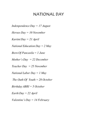 National day | PDF