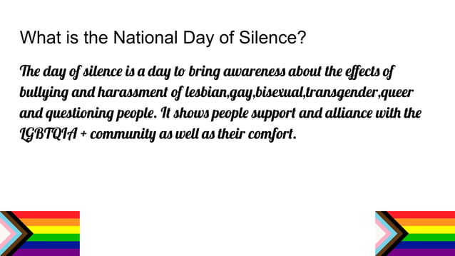 National day of silence presentation | PPT