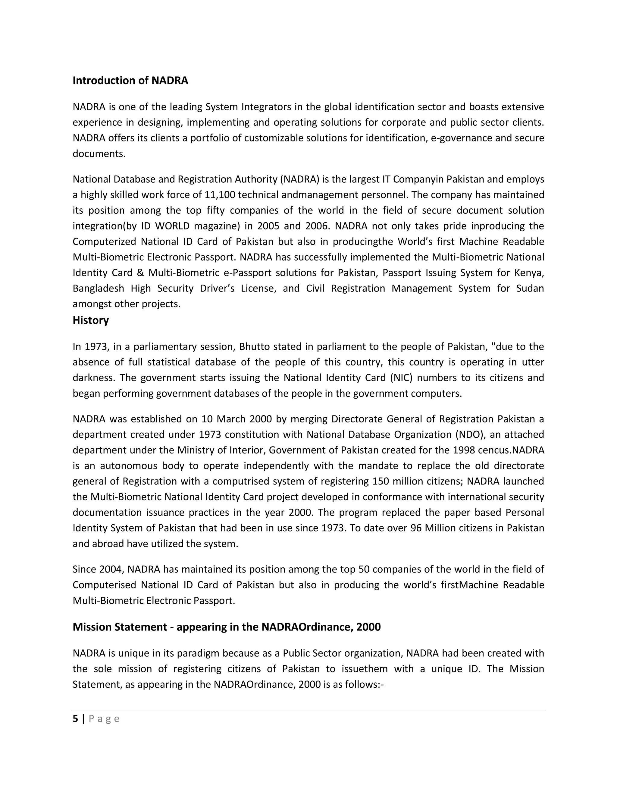 Nadra Pakistan doc | DOCX