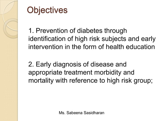 National diabetes control programme | PPTX | Diabetes | Diseases and ...