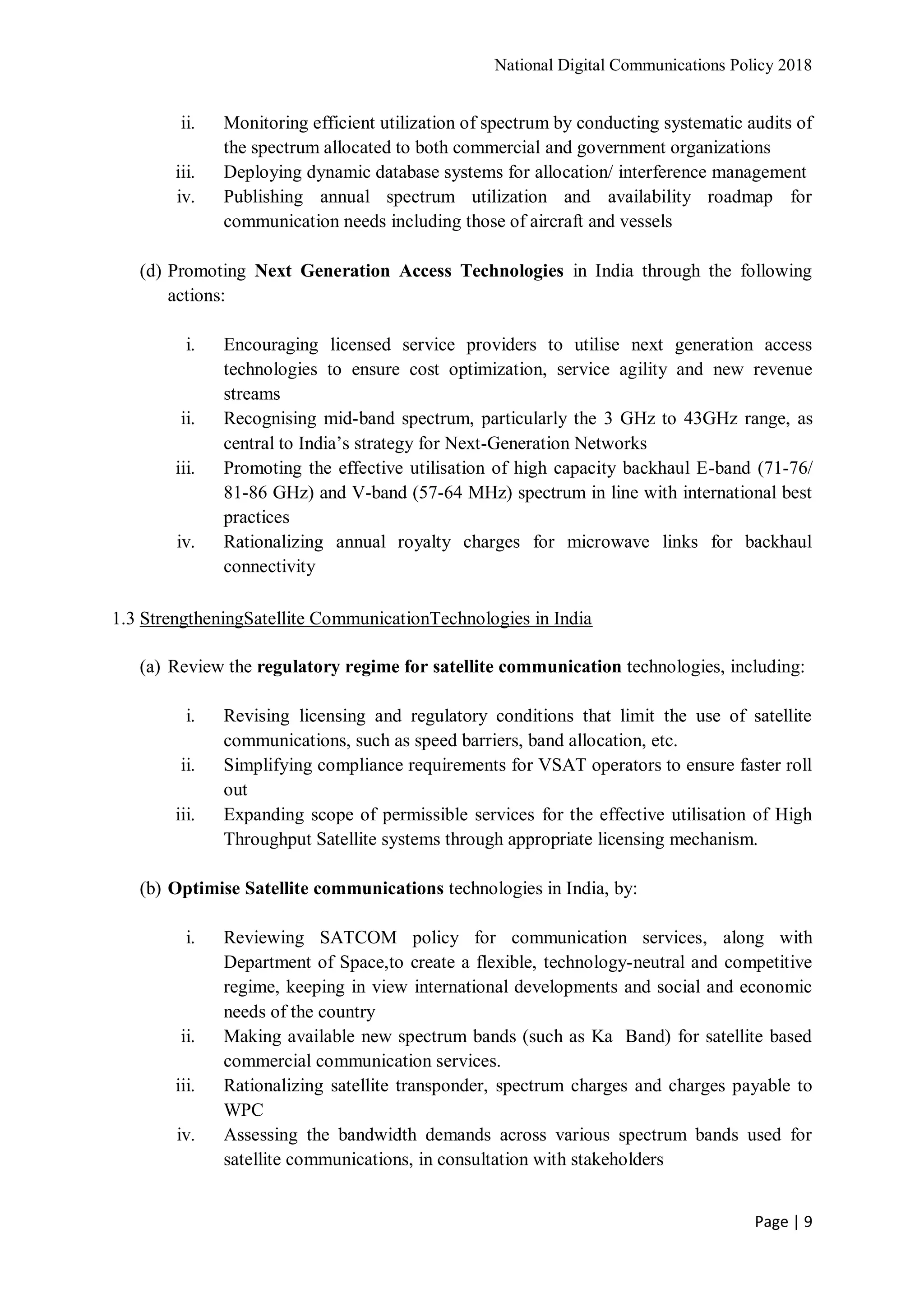 National digital communication policy 2018 | PDF