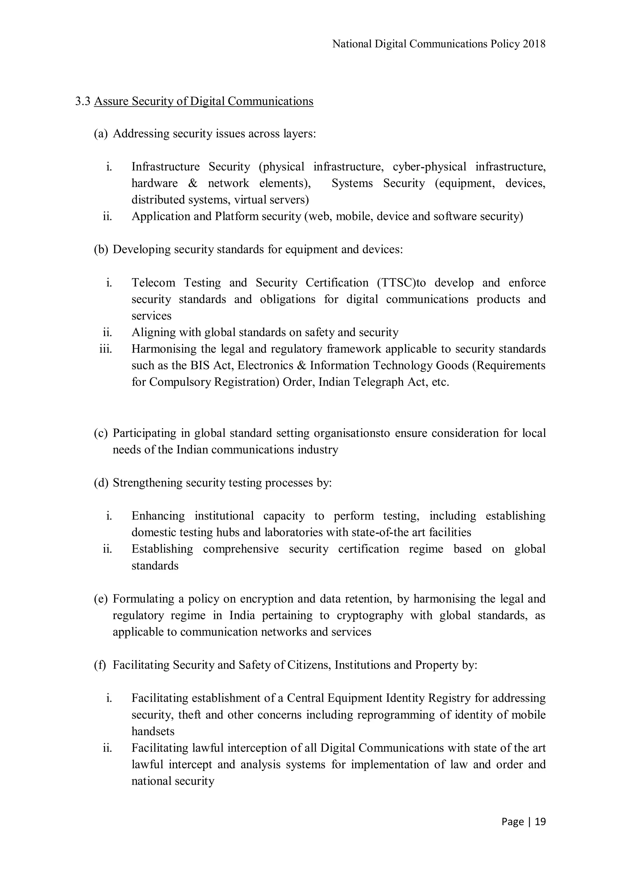 National digital communication policy 2018 | PDF