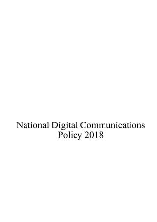National digital communication policy 2018 | PDF