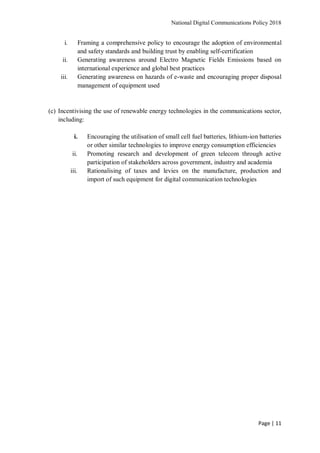National digital communication policy 2018 | PDF