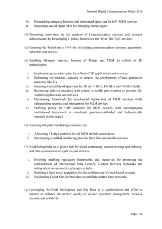 National digital communication policy 2018 | PDF