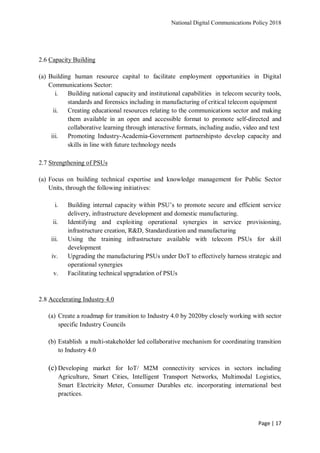 National digital communication policy 2018 | PDF