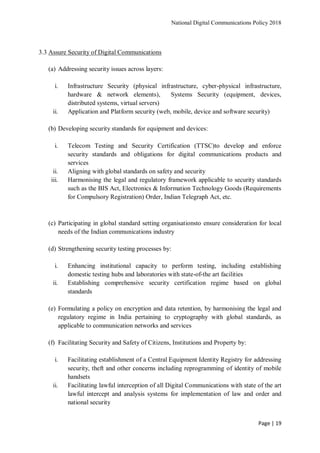 National digital communication policy 2018 | PDF