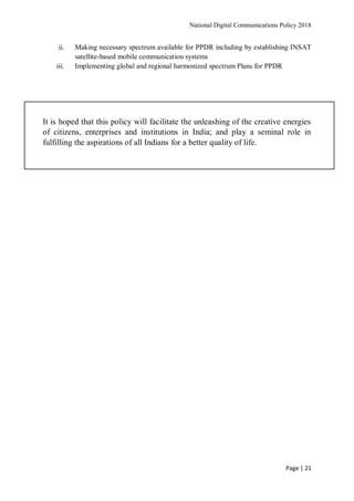 National digital communication policy 2018 | PDF