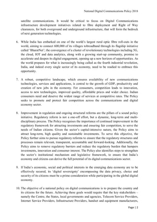 National digital communication policy 2018 | PDF