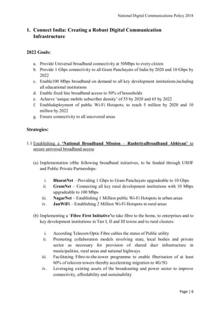 National digital communication policy 2018 | PDF