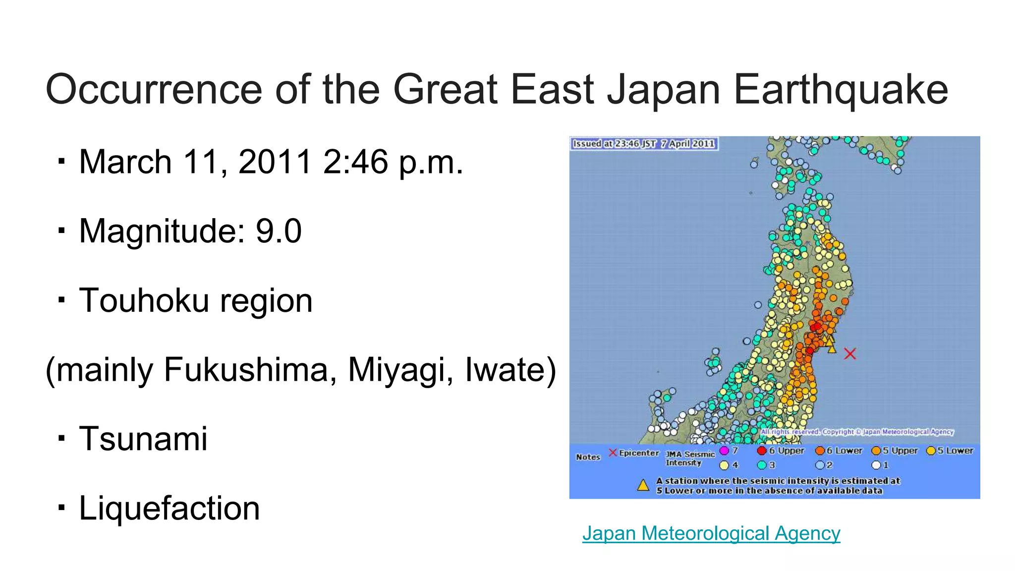 The Great East Japan Earthquake | PPTX